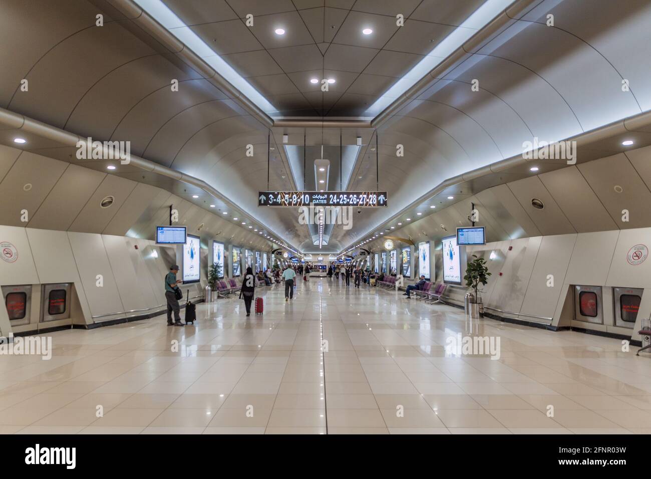 KUWAIT CITY, KUWAIT - MARCH 19, 2017: Interior of Kuwait International ...