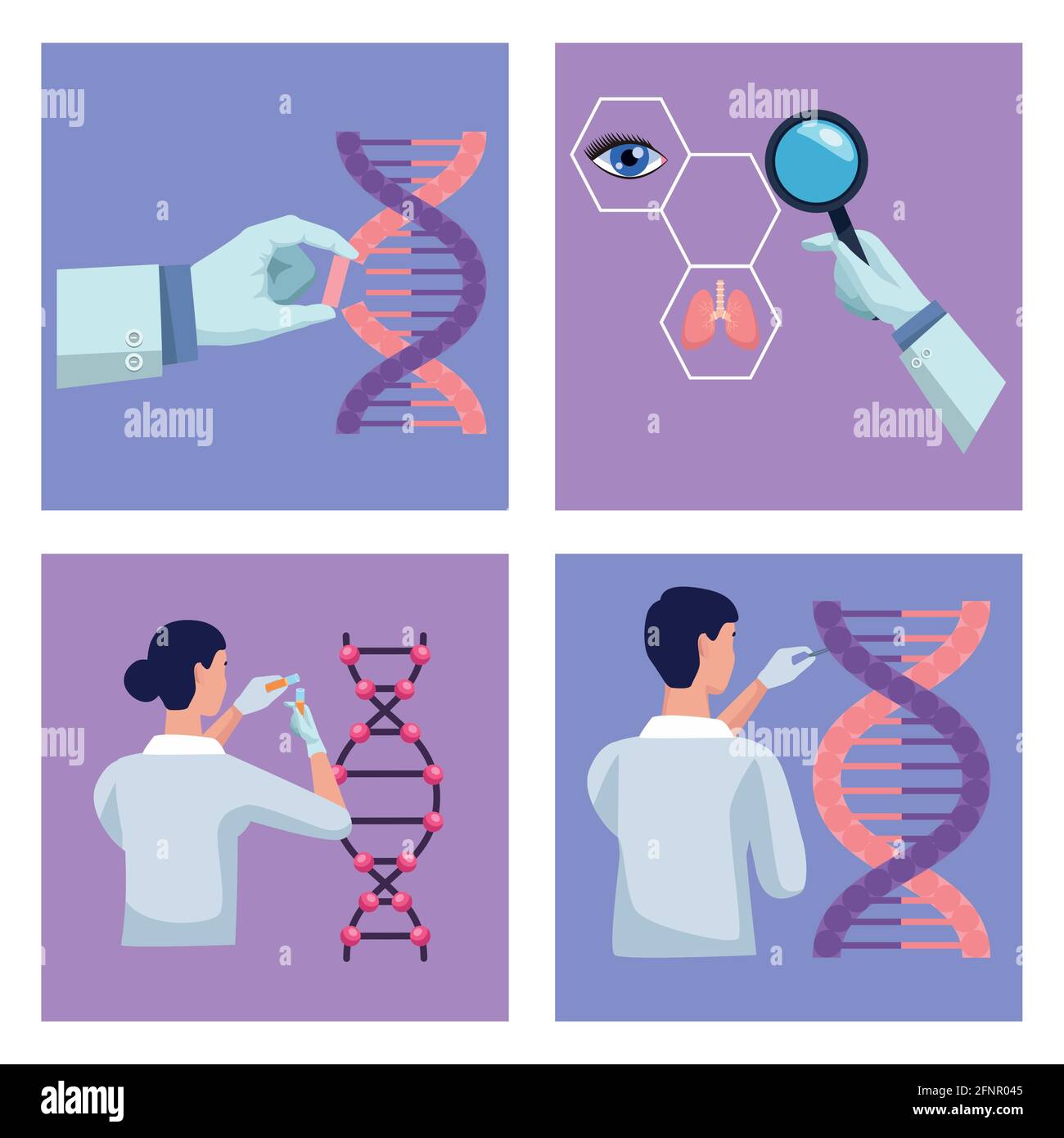 genetic testing four icons Stock Vector Image & Art - Alamy
