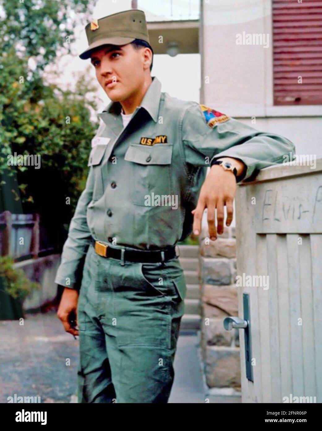 ELVIS PRESLEY (1935-1977) American singer and film actor during his ...