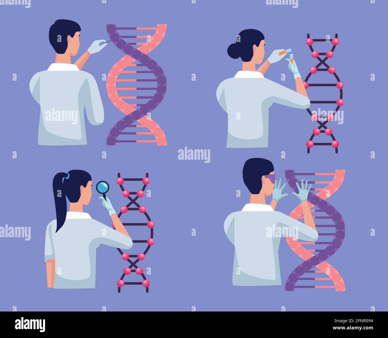 four genetic testing icons Stock Vector Image & Art - Alamy