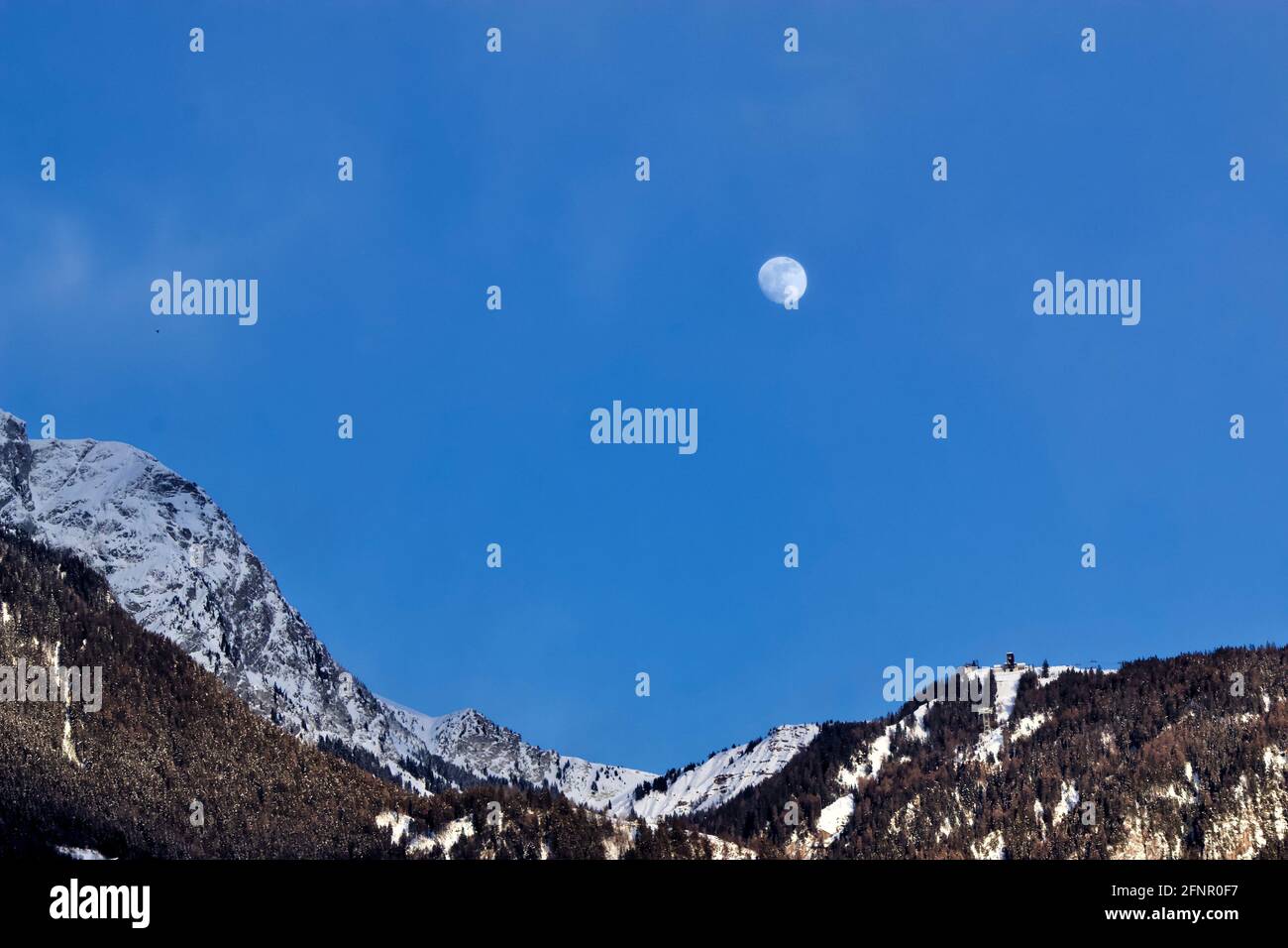 full moon in the alps Stock Photo - Alamy