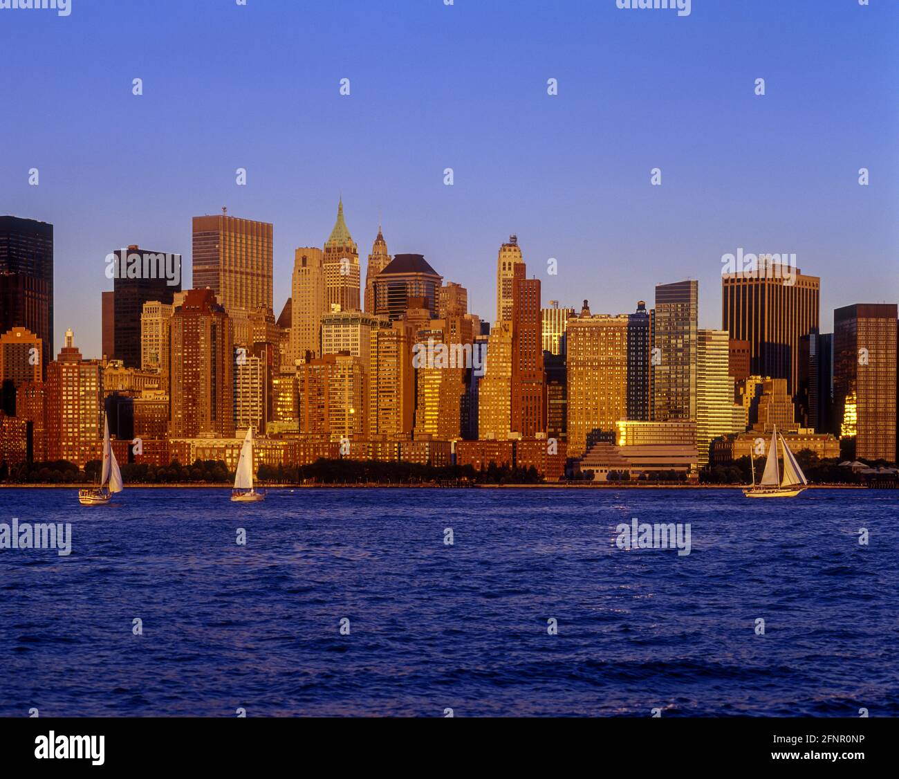 2004 HISTORICAL DOWNTOWN SKYLINE HUDSON RIVER MANHATTAN NEW YORK CITY ...