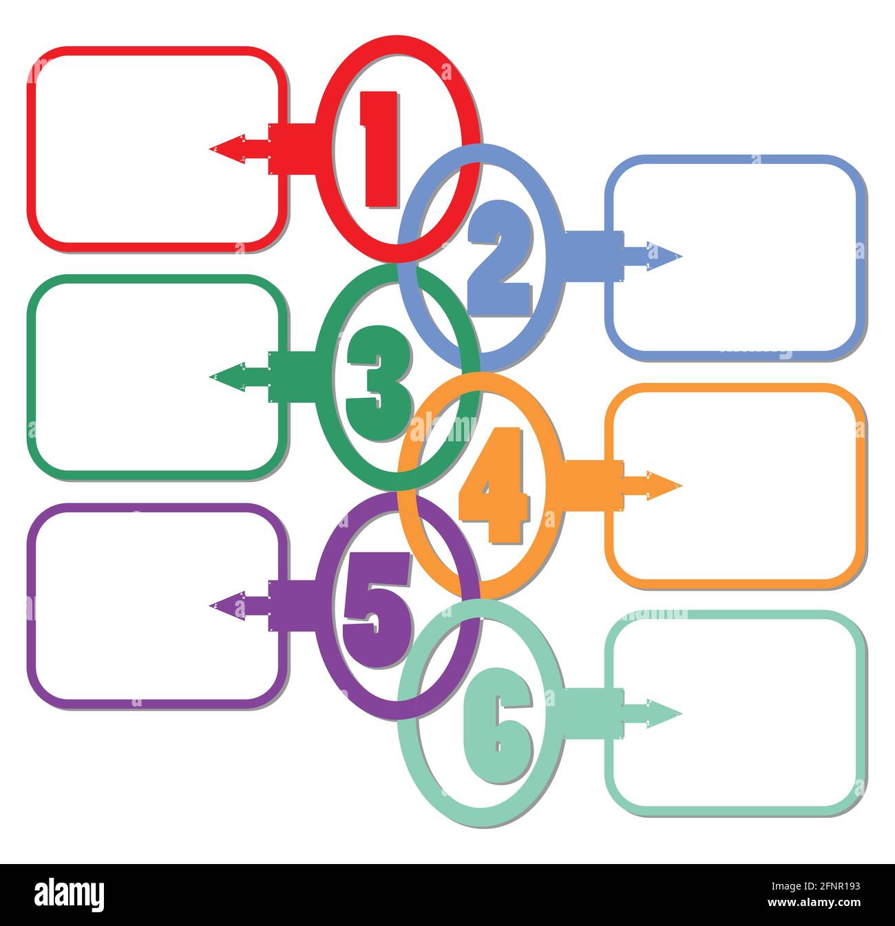 Infographic template for presentation of six options or steps with ...