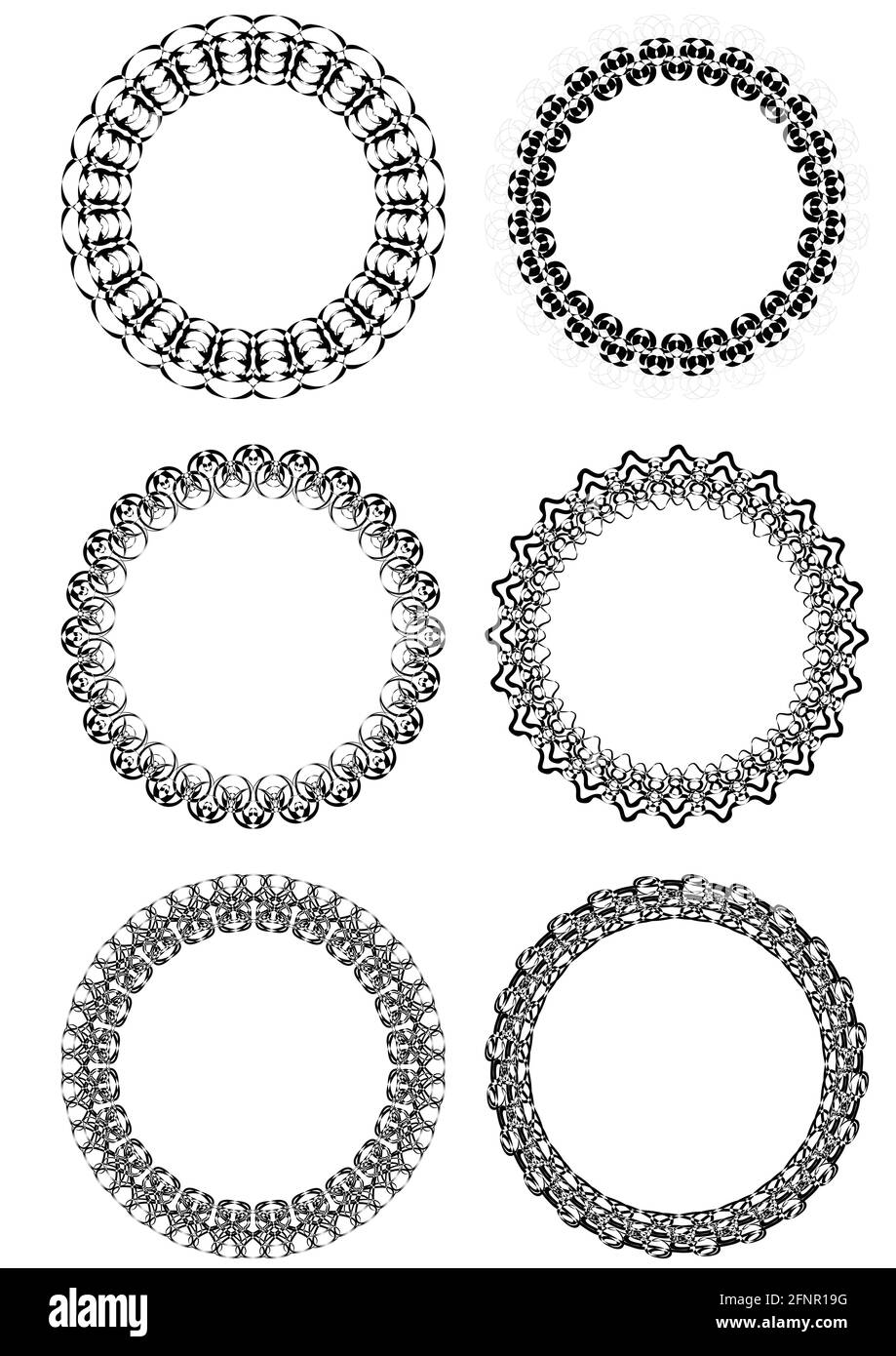 Fine white outline frames Stock Vector Images - Alamy