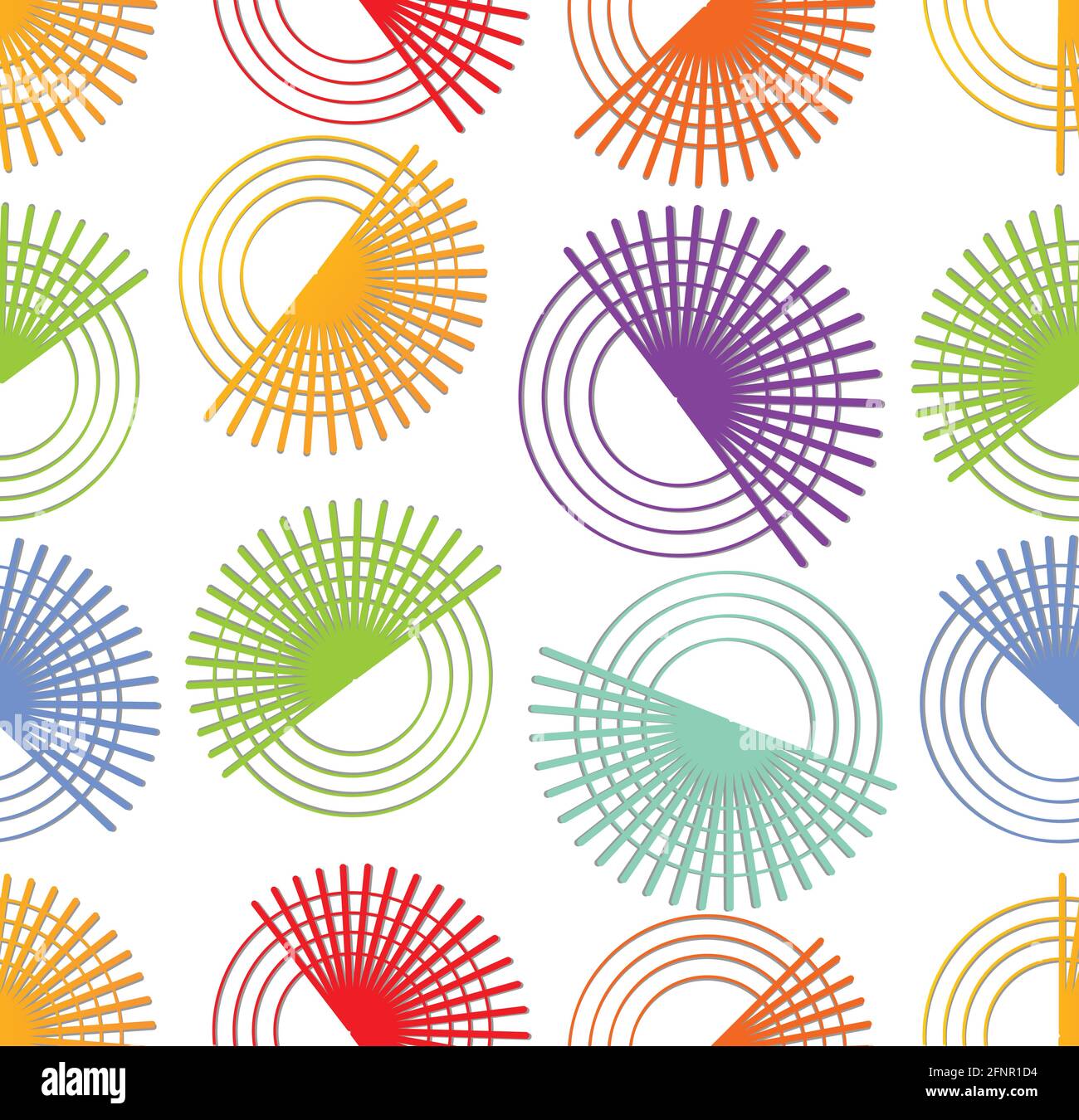 Modern seamless abstract background with rotating colorful circle ...