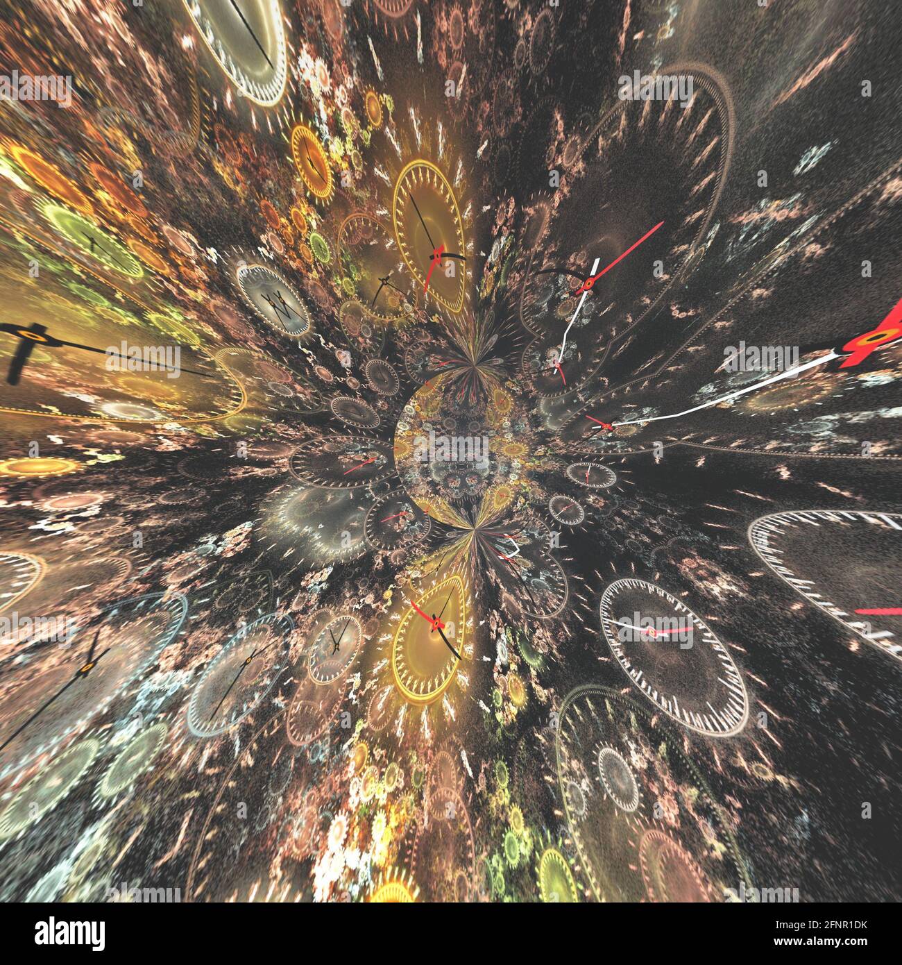 Abstract clockwork painting. 3D rendering Stock Photo - Alamy