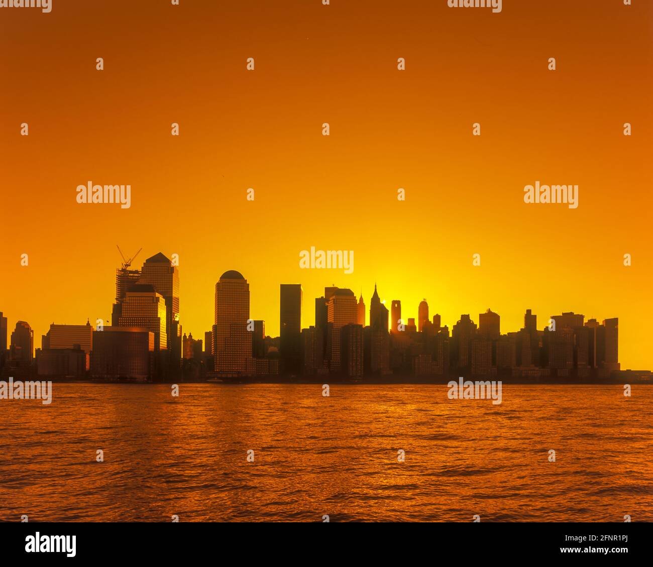 2004 HISTORICAL DOWNTOWN SKYLINE HUDSON RIVER MANHATTAN NEW YORK CITY ...