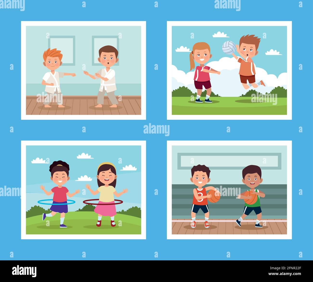 kids practicing activities Stock Vector Image & Art - Alamy