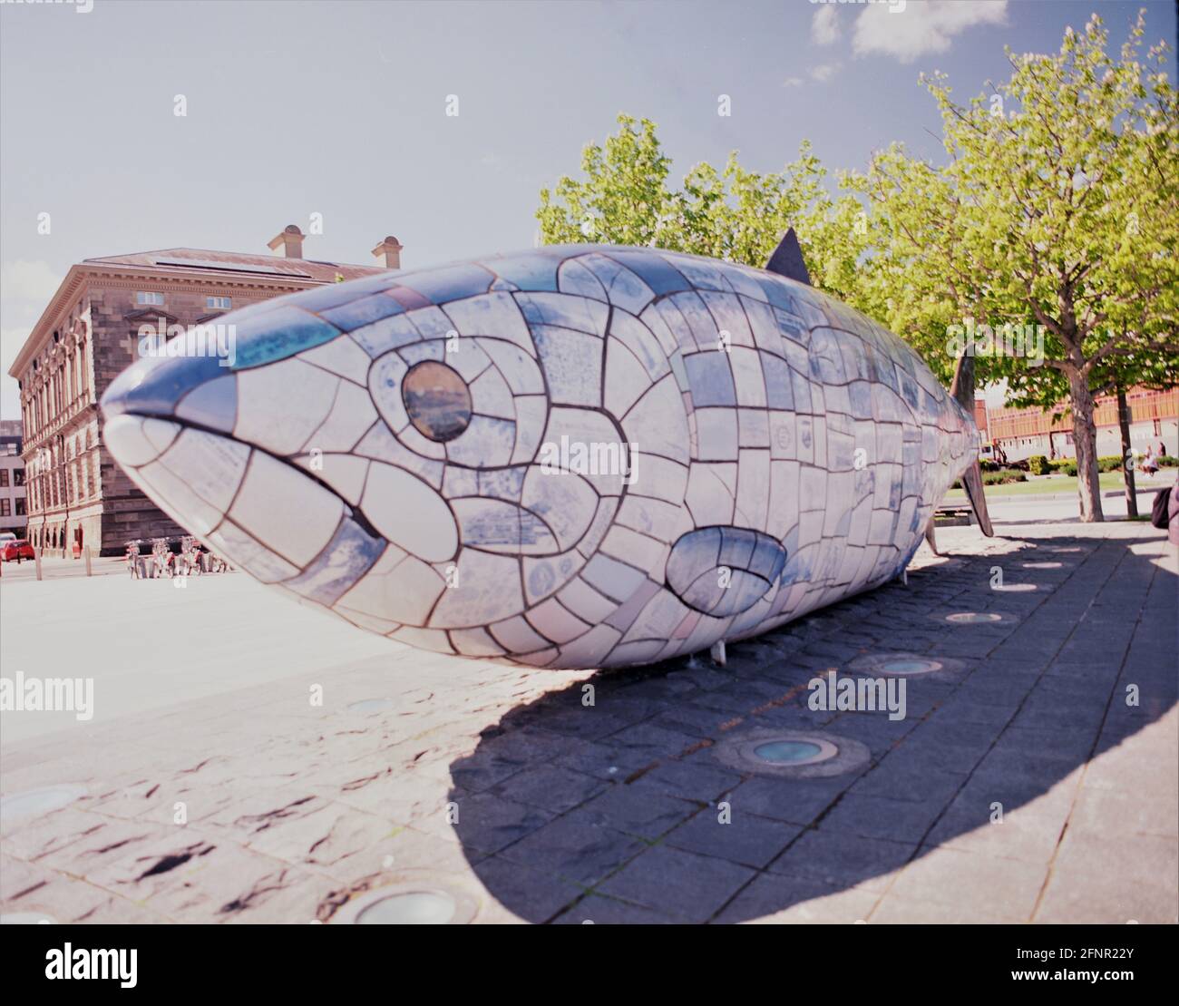 Big fish Laganside Belfast Medium format film street photography Stock ...