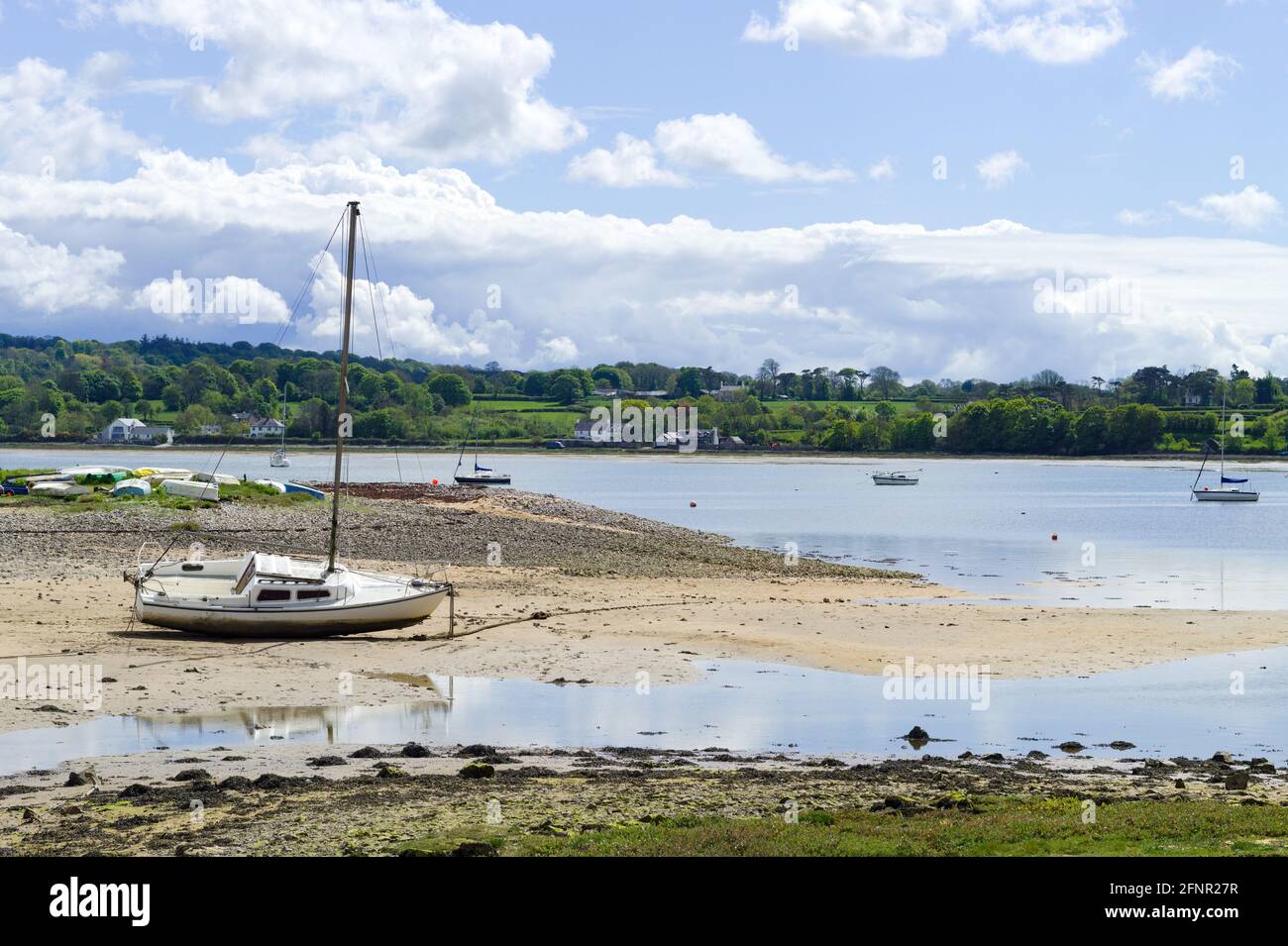 Porthmadog north Wales. Borth y Gest bay. Beautiful seaside landscape ...