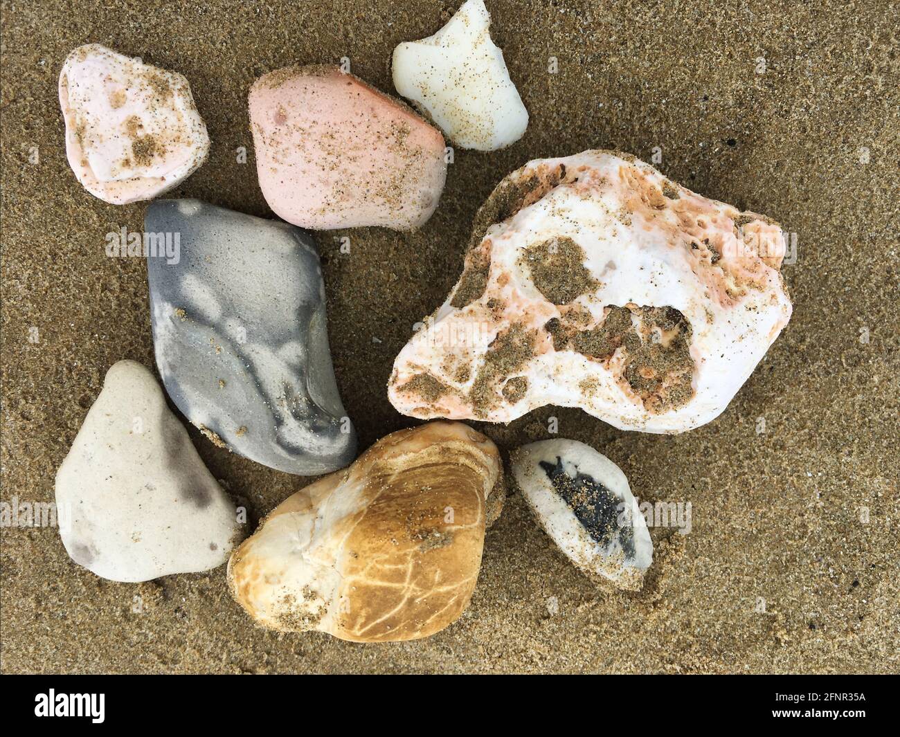 Bunch of colorful, sandy beaches gemstones Stock Photo - Alamy