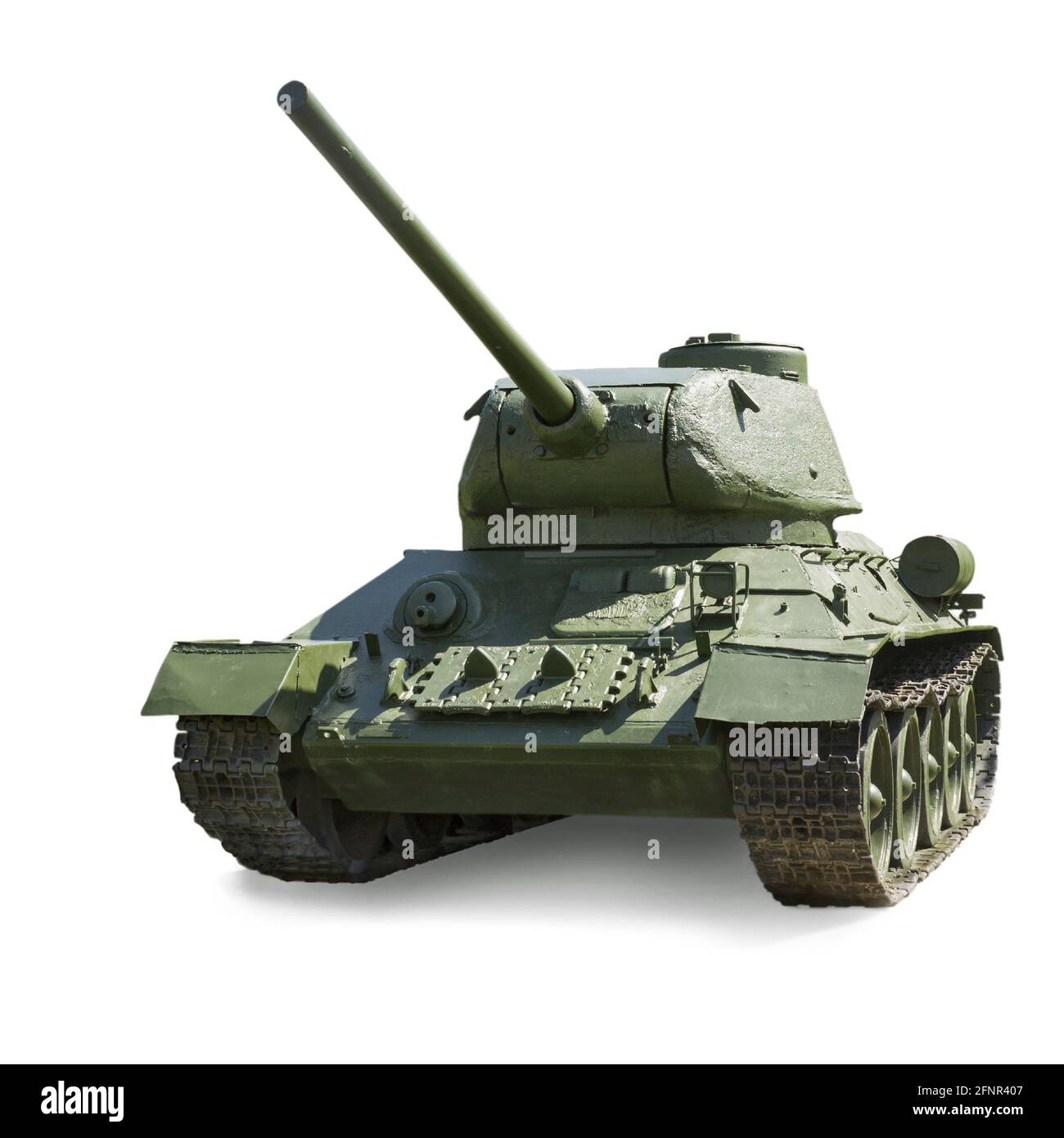 Soviet middle tank T-34-85 in summer color. He participated in the ...