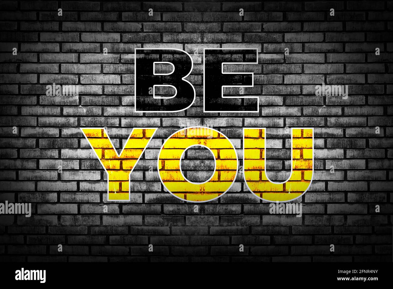 Modern Be You Motivational Quote Concept Abstract background written on ...