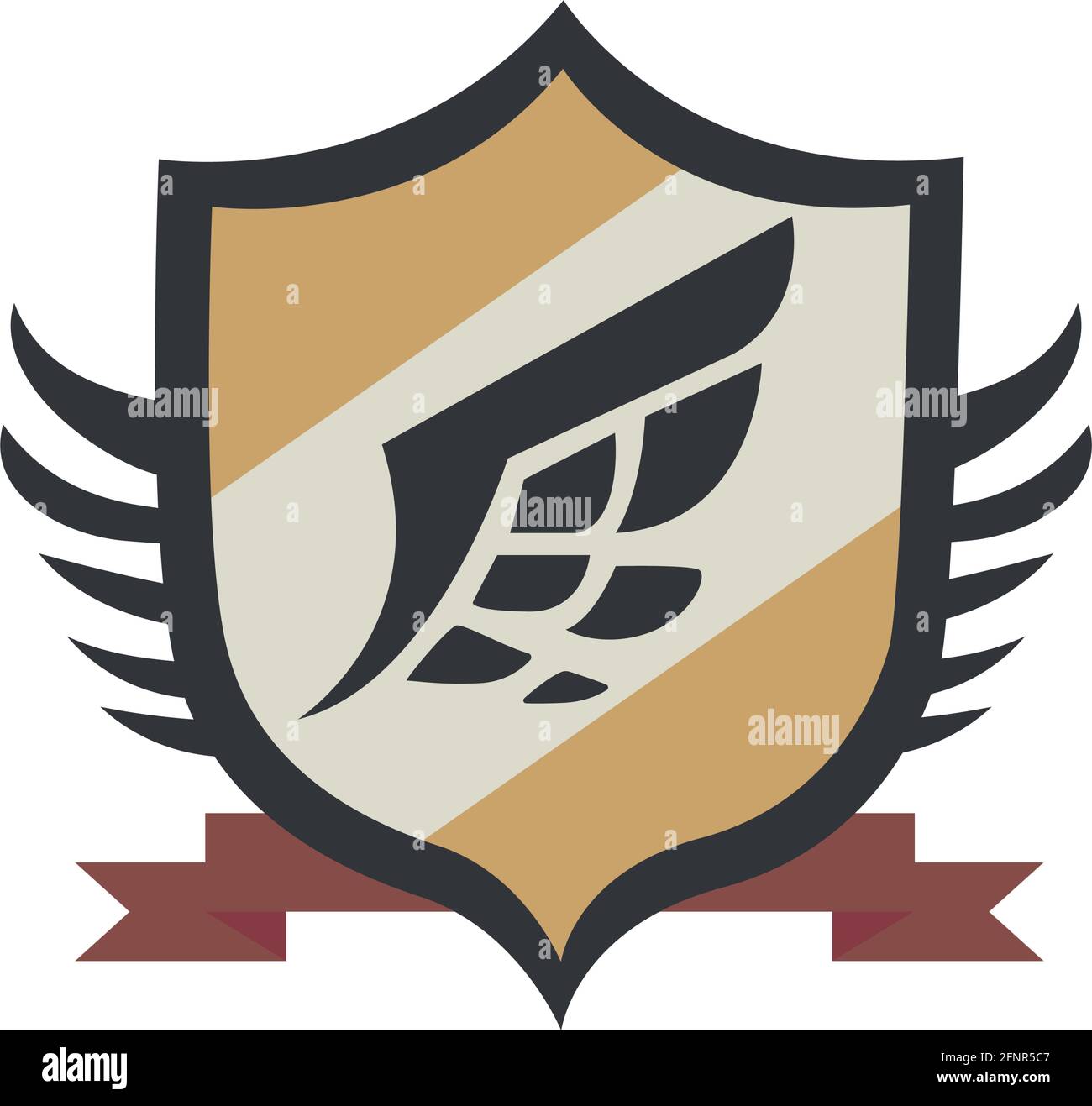 shield with wing Stock Vector Image & Art - Alamy