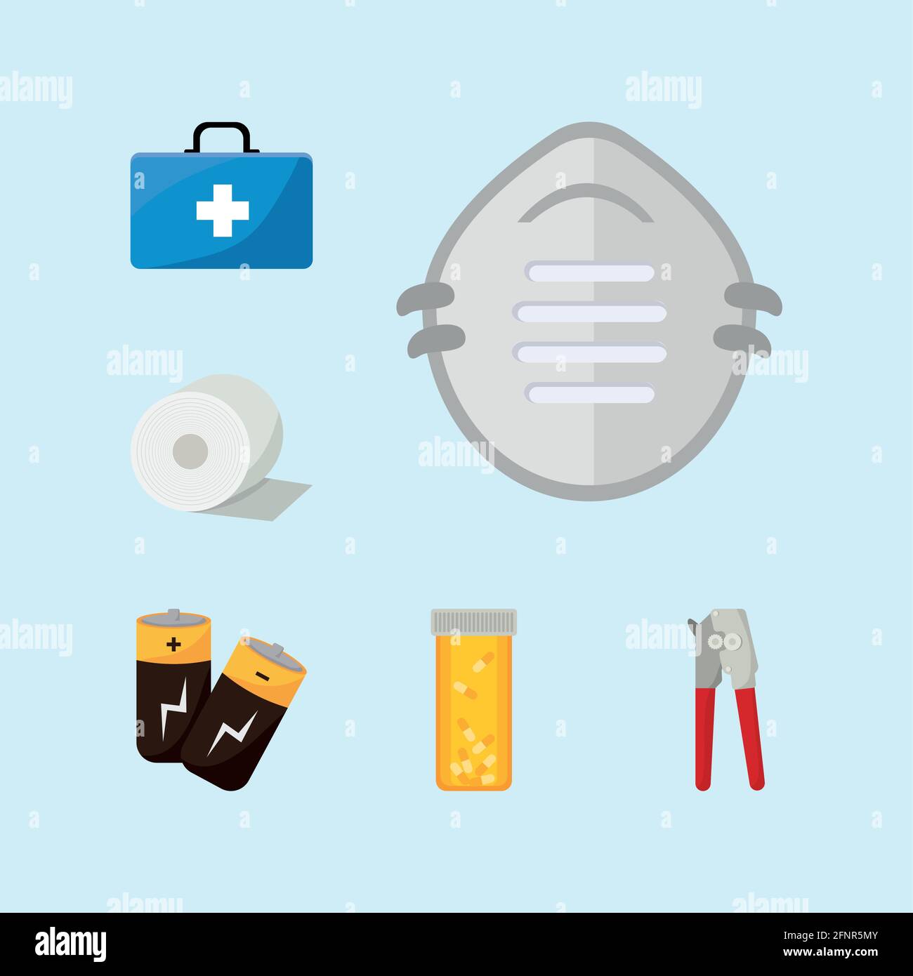 six emergency kit icons Stock Vector Image & Art - Alamy
