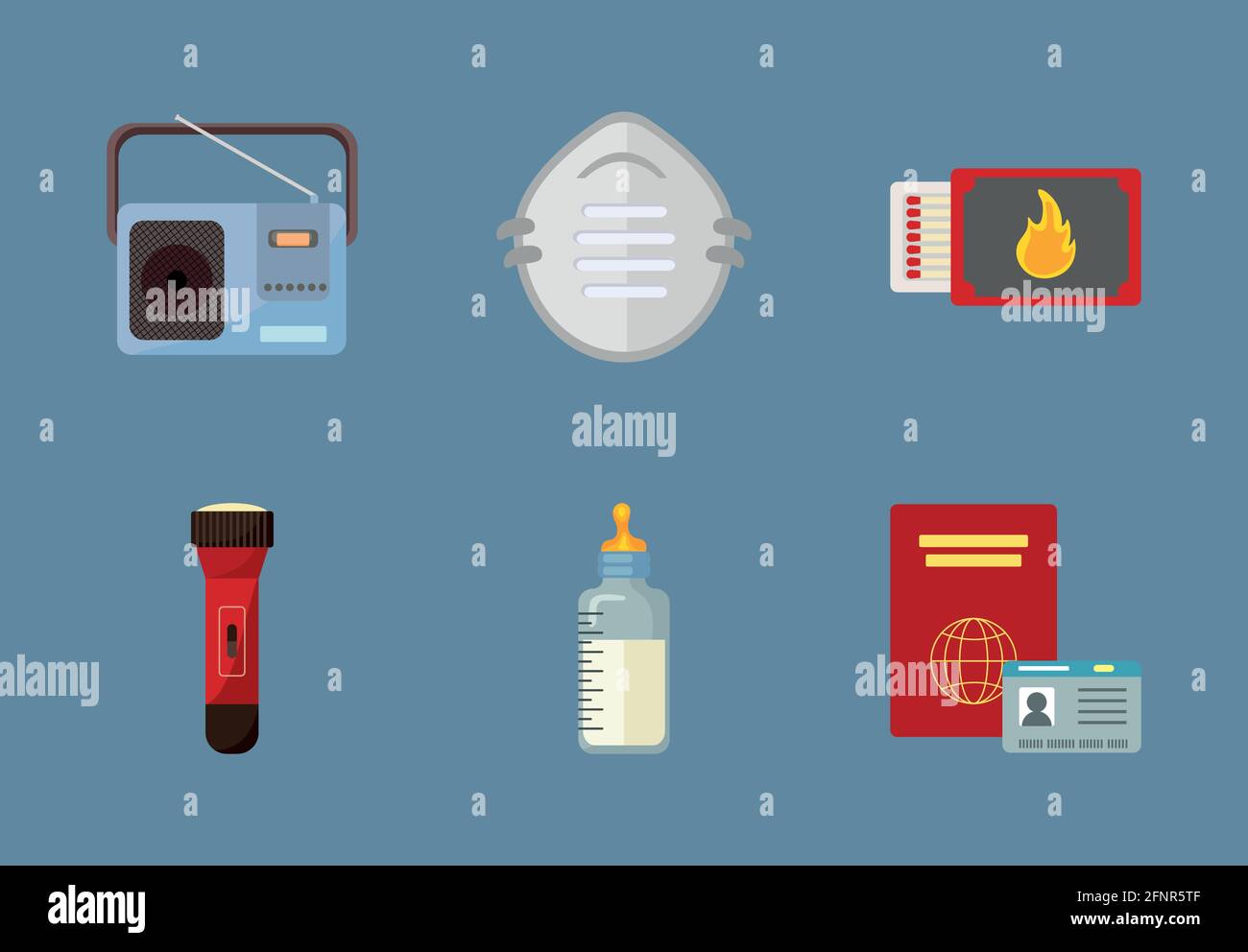 emergency kit six icons Stock Vector Image & Art - Alamy