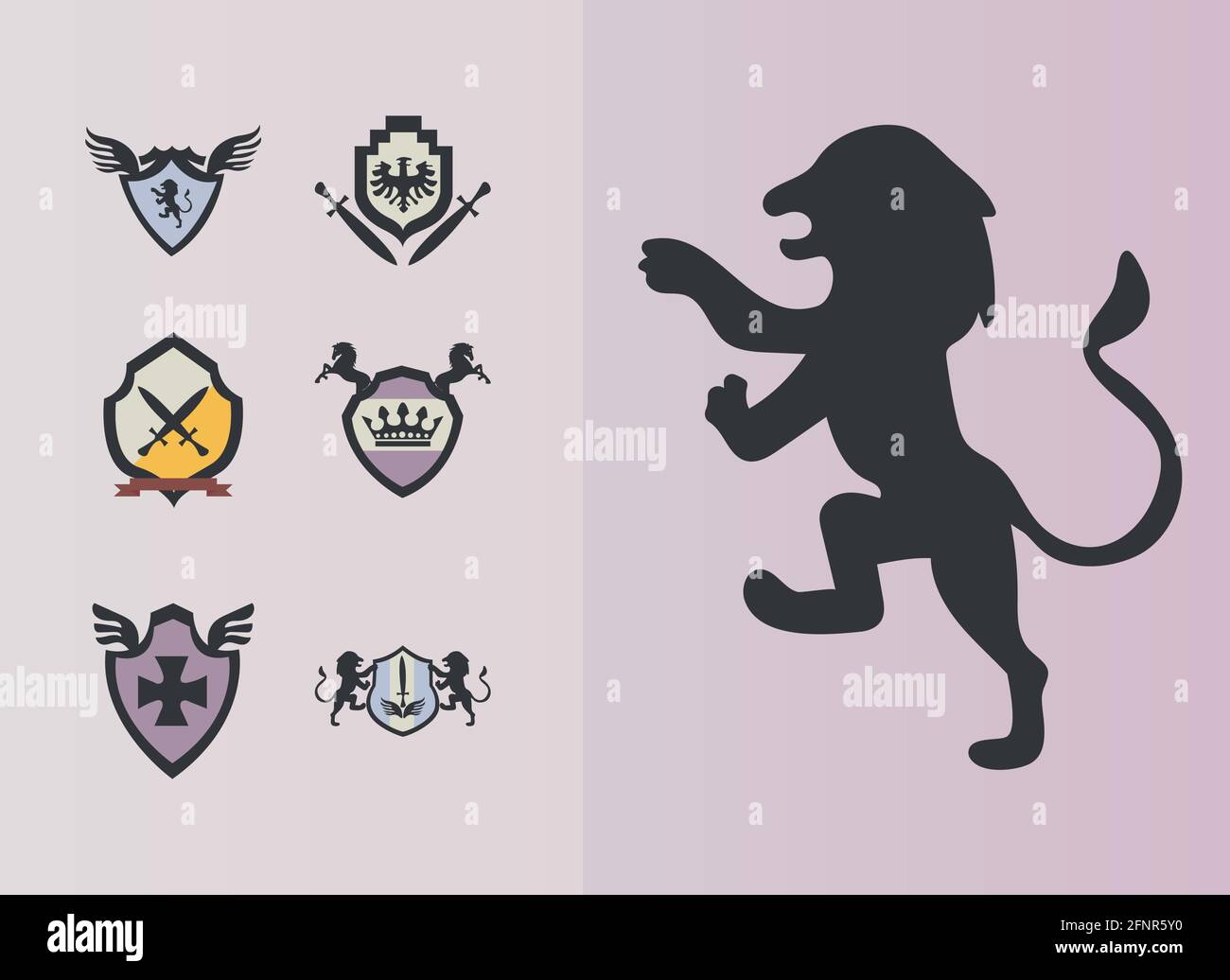 seven coats of arms Stock Vector Image & Art - Alamy