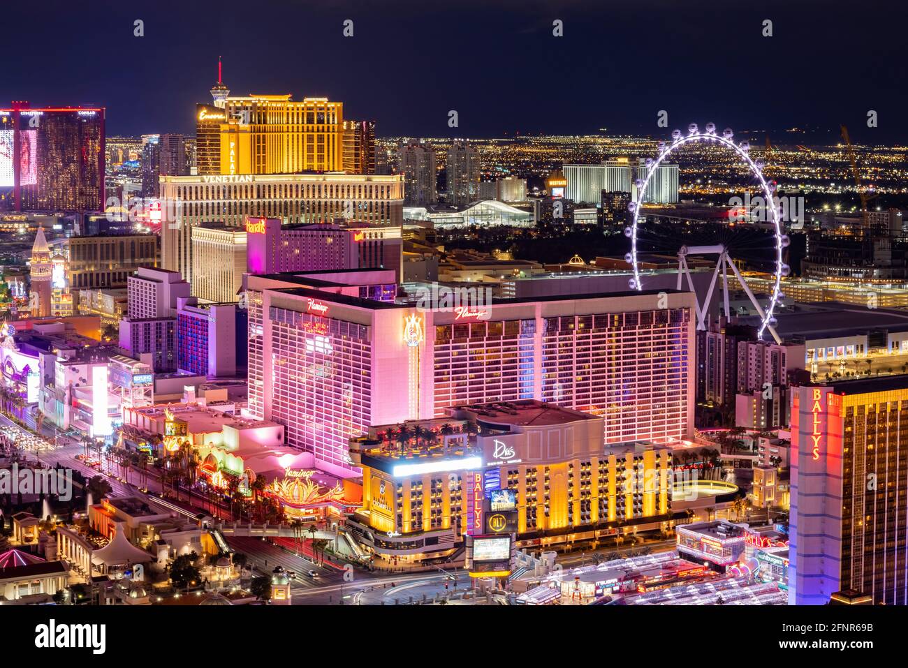 Resorts world las vegas skyline hi-res stock photography and images - Alamy