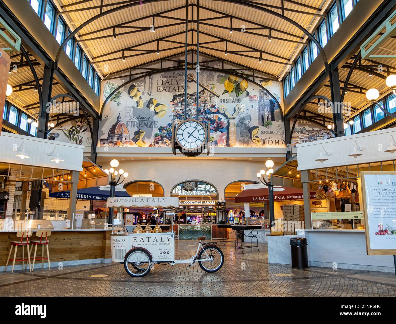 Las Vegas, JAN 21, 2021 - Interior view of the Eataly Park MGM Stock ...