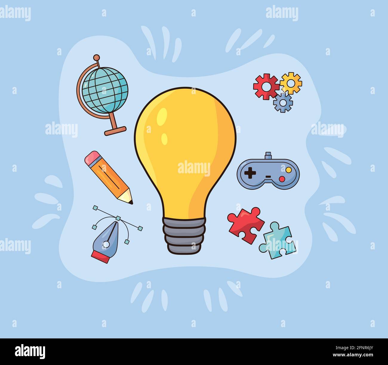 creative seven icons Stock Vector Image & Art - Alamy