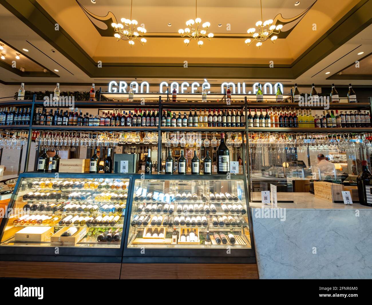 Las Vegas, JAN 21, 2021 - Interior view of the Eataly Park MGM Stock ...