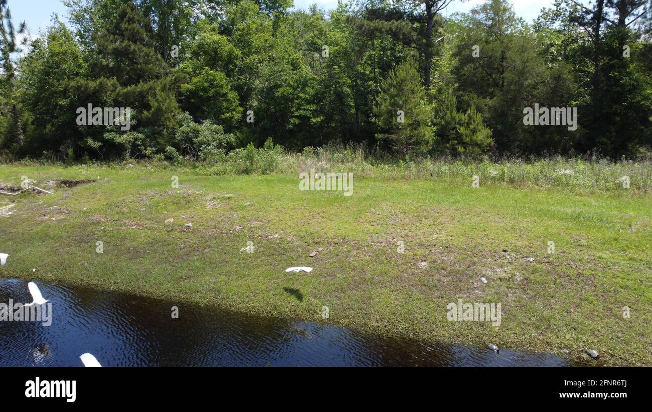 Aerial photo of water features in Florida taken by drone in 4k Stock ...
