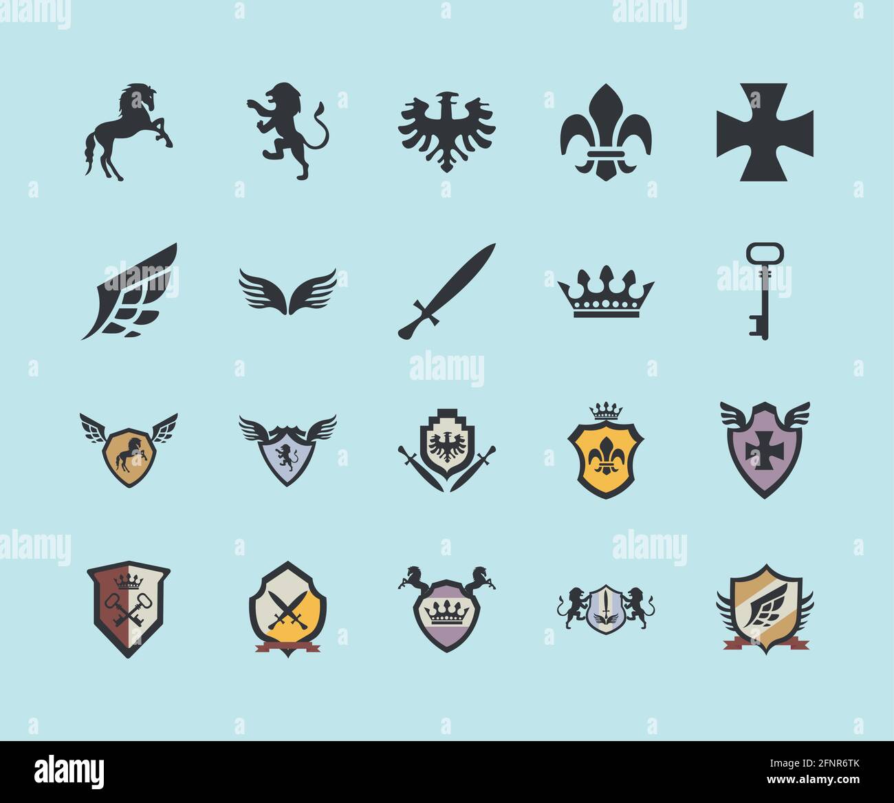 twenty coats of arms Stock Vector Image & Art - Alamy