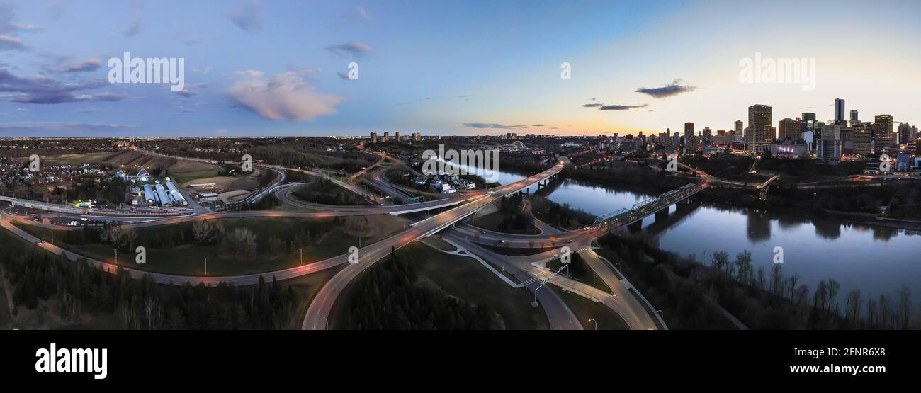 Edmonton skyline panorama Stock Photo - Alamy