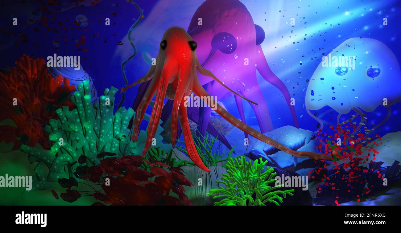 Octopus cartoon hi-res stock photography and images - Alamy