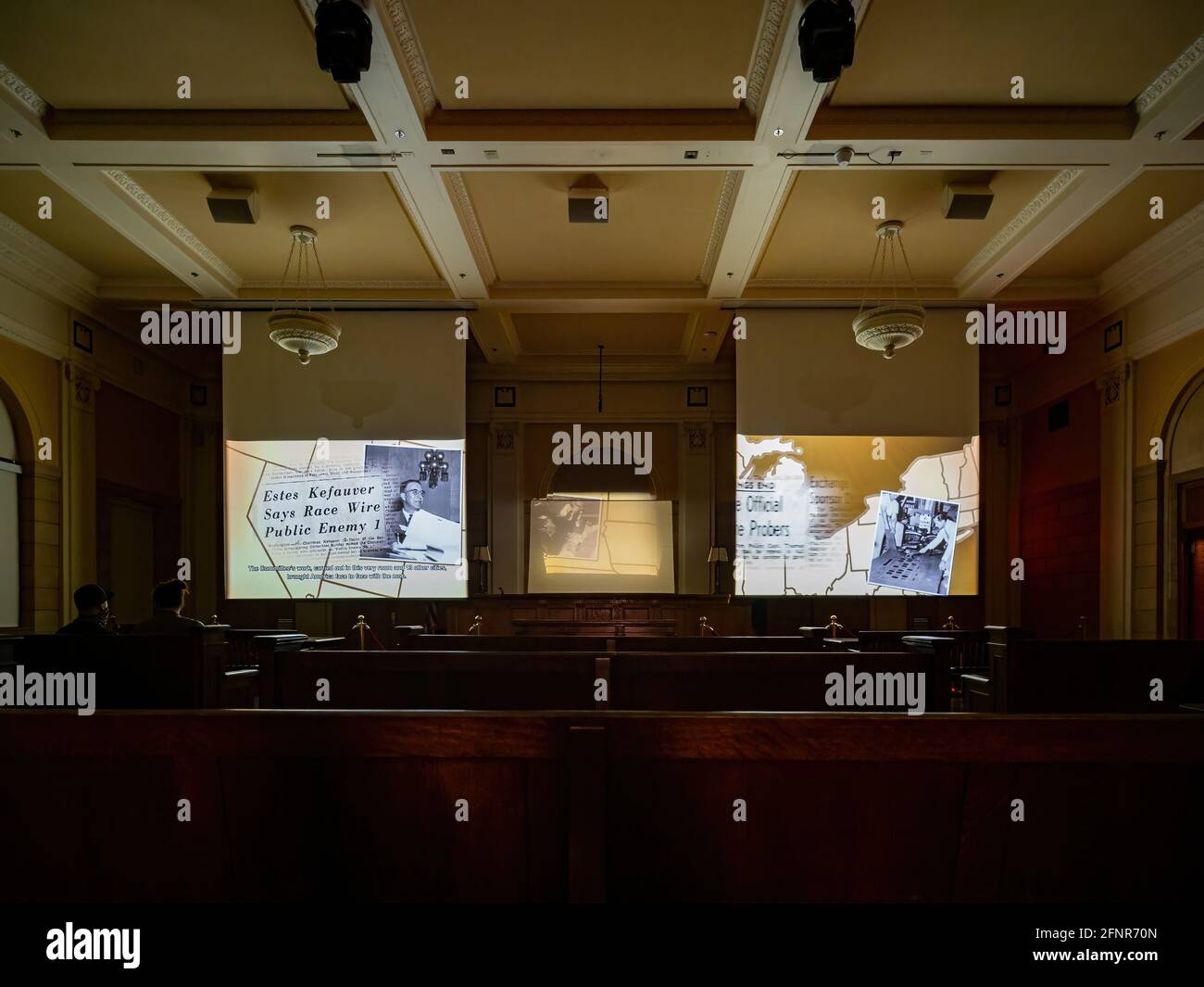 Las Vegas, FEB 15, 2021 - Interior view of The Mob Museum Stock Photo ...