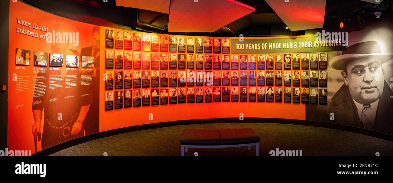 Las Vegas, FEB 15, 2021 - Interior view of The Mob Museum Stock Photo ...