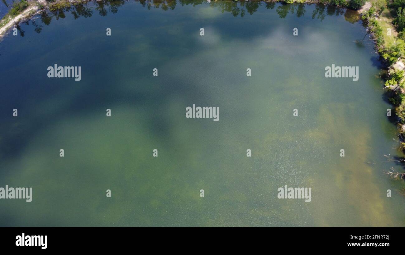 Aerial photo of ponds and lakes in Florida taken by drone in 4k Stock ...