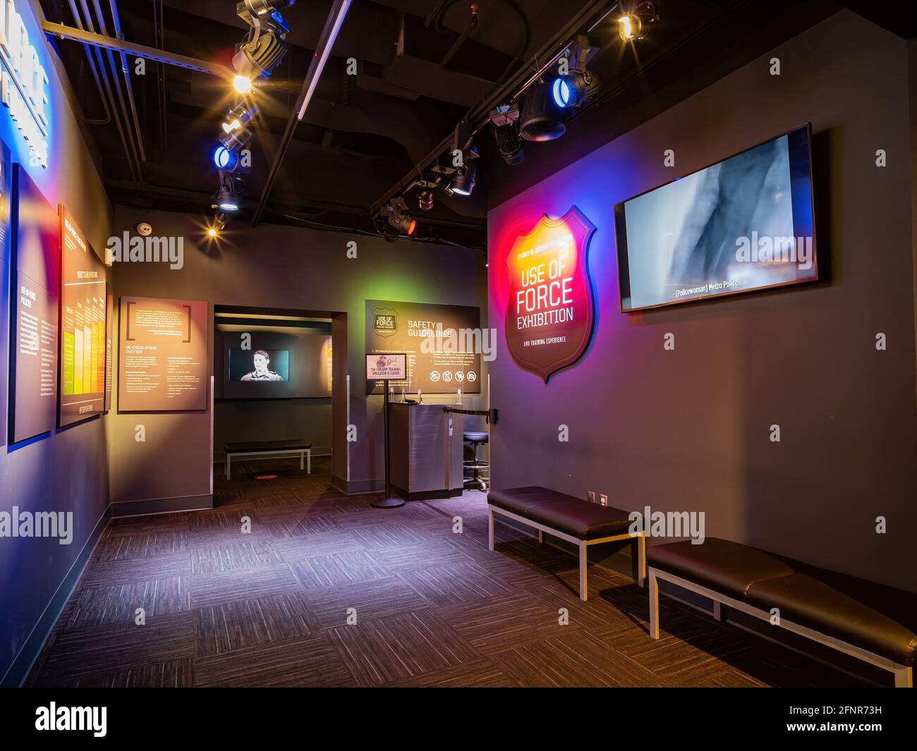 Las Vegas, FEB 15, 2021 - Interior view of The Mob Museum Stock Photo ...