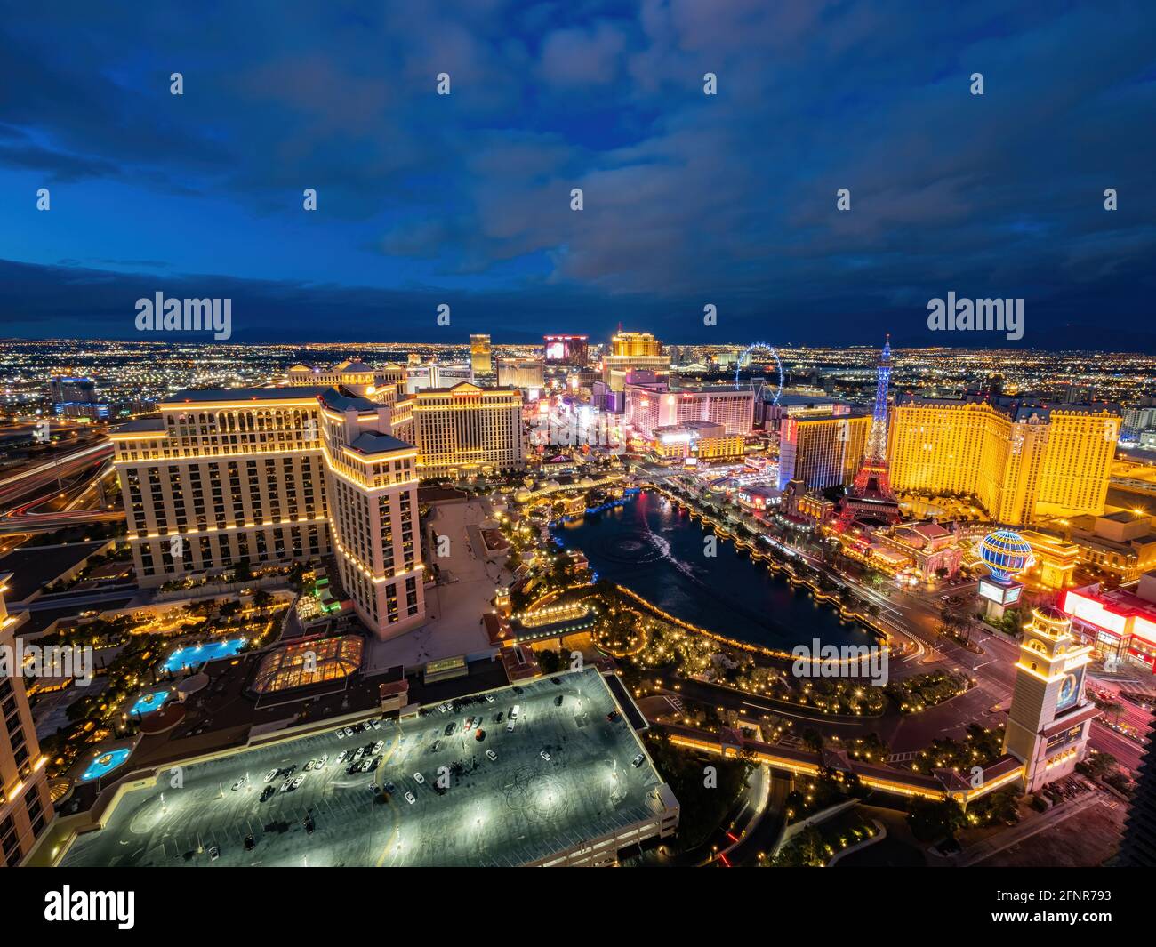 Resorts world las vegas skyline hi-res stock photography and images - Alamy