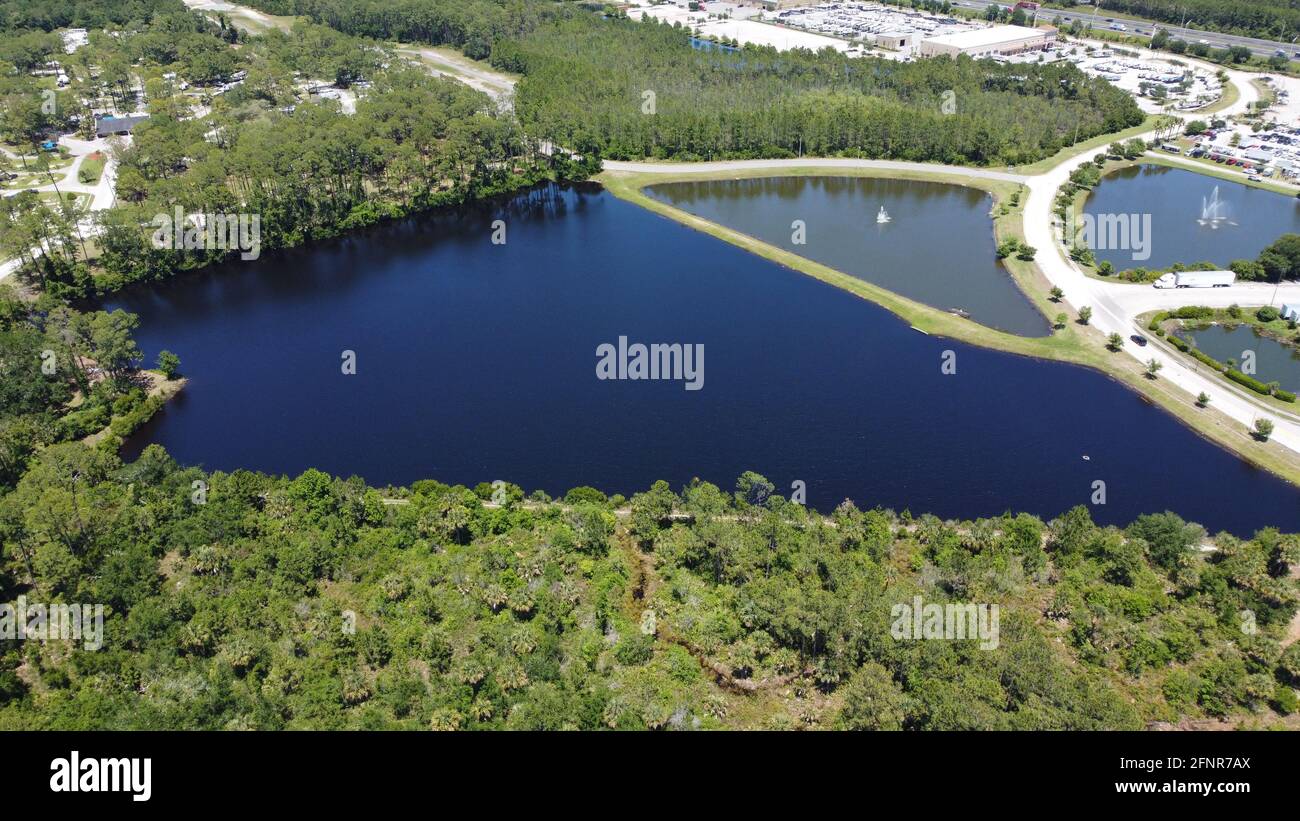 Water features of ponds and lakes taken near Ormond Beach Florida ...