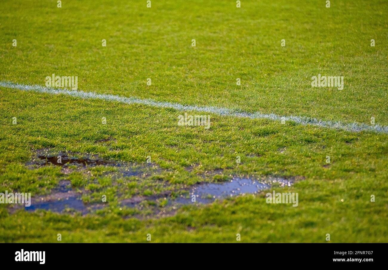 Waterlogged football pitch uk hi-res stock photography and images - Alamy