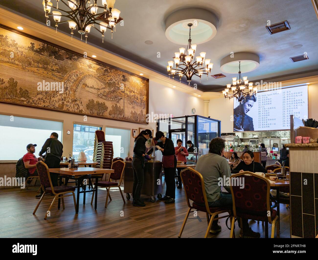 Las Vegas, JAN 30, 2021 - Interior view of the New Asian BBQ dim sum ...