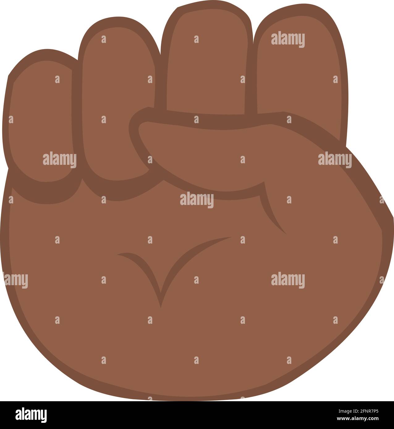 Vector emoticon illustration of a closed brown hand Stock Vector Image ...
