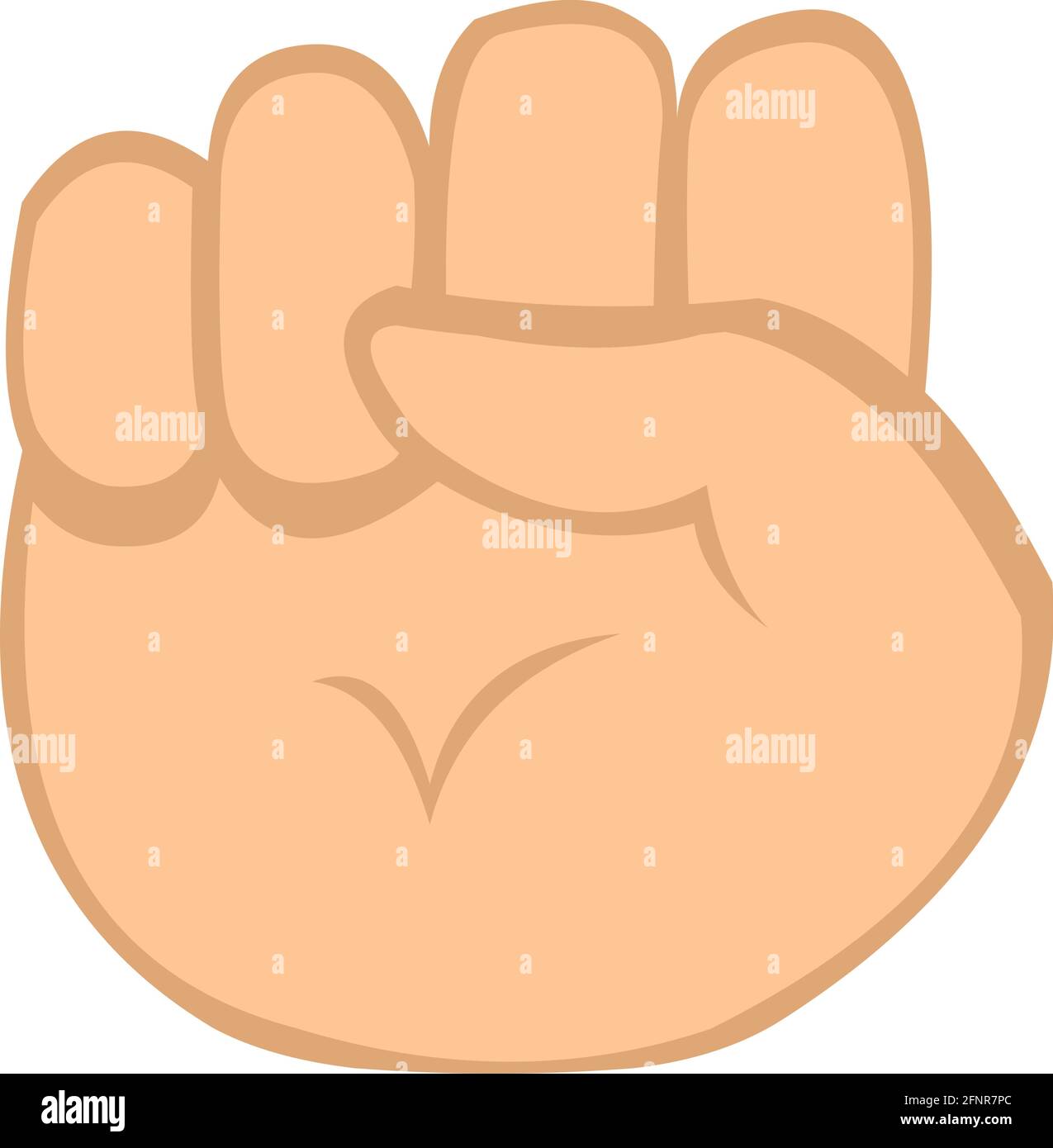 Vector emoticon illustration of a closed hand Stock Vector Image & Art ...