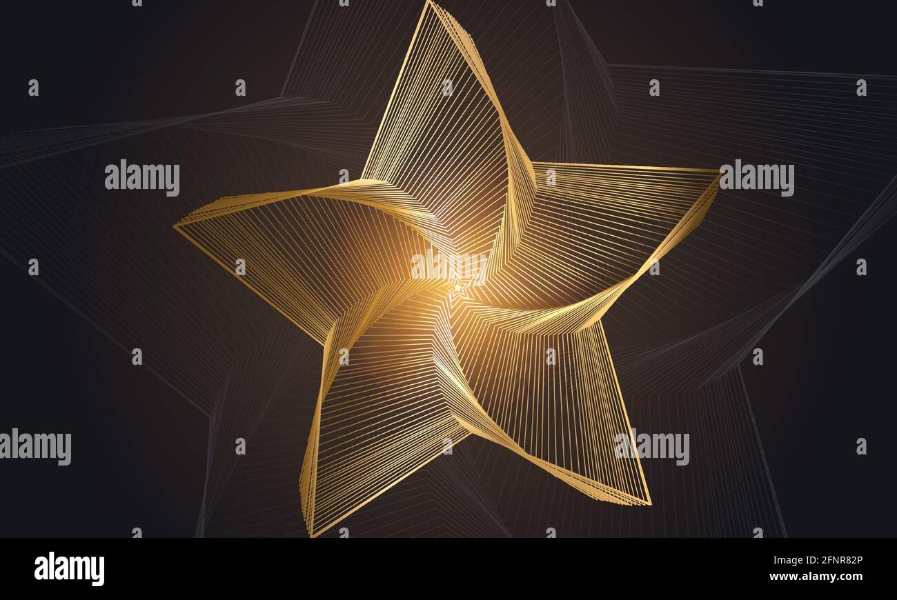 Star lines gold style Stock Vector Images - Alamy