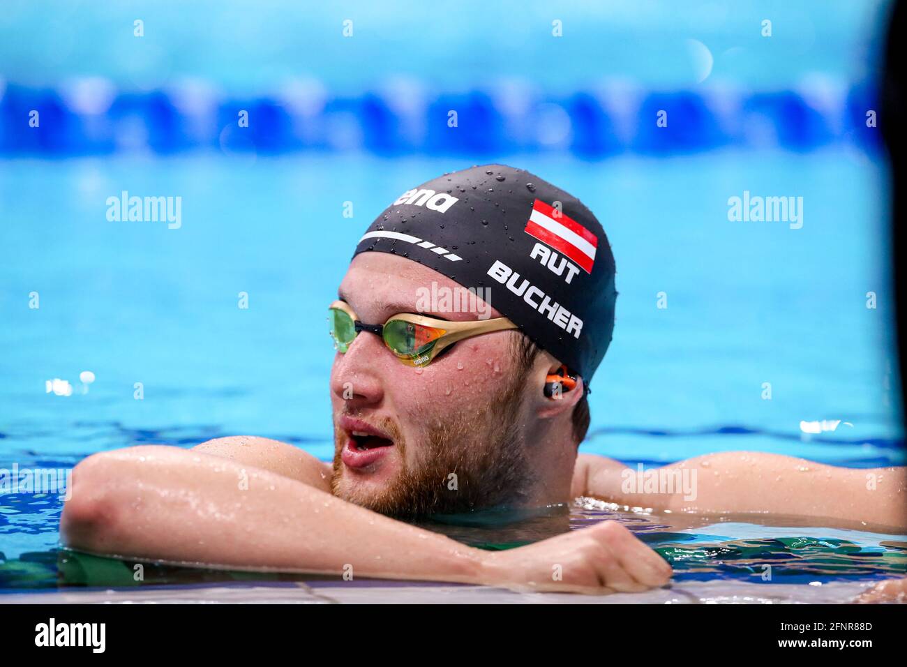 BUDAPEST, HUNGARY - MAY 18: Simon Bucher of Austria during the LEN ...