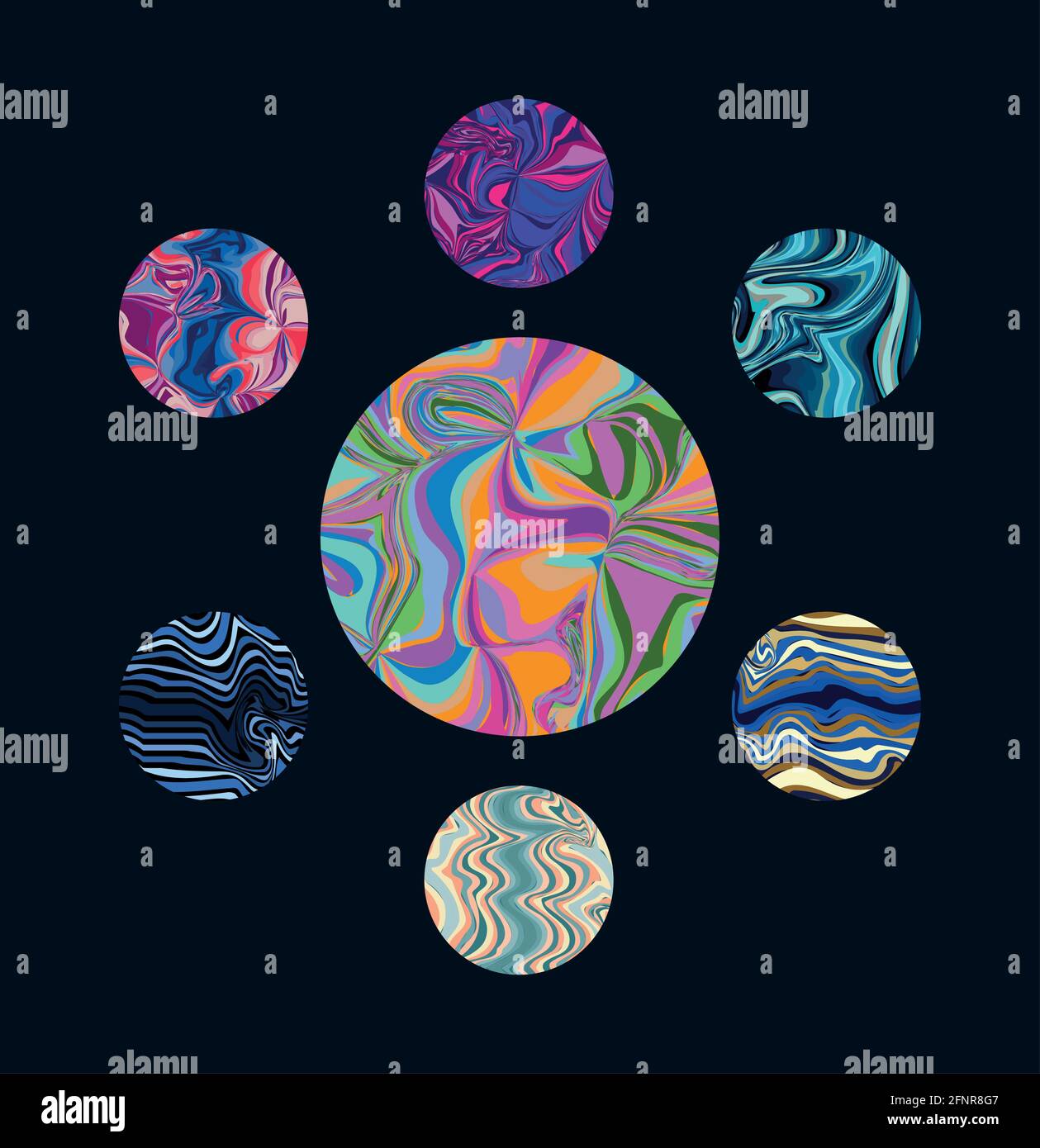 Seven patterns Stock Vector Images - Alamy