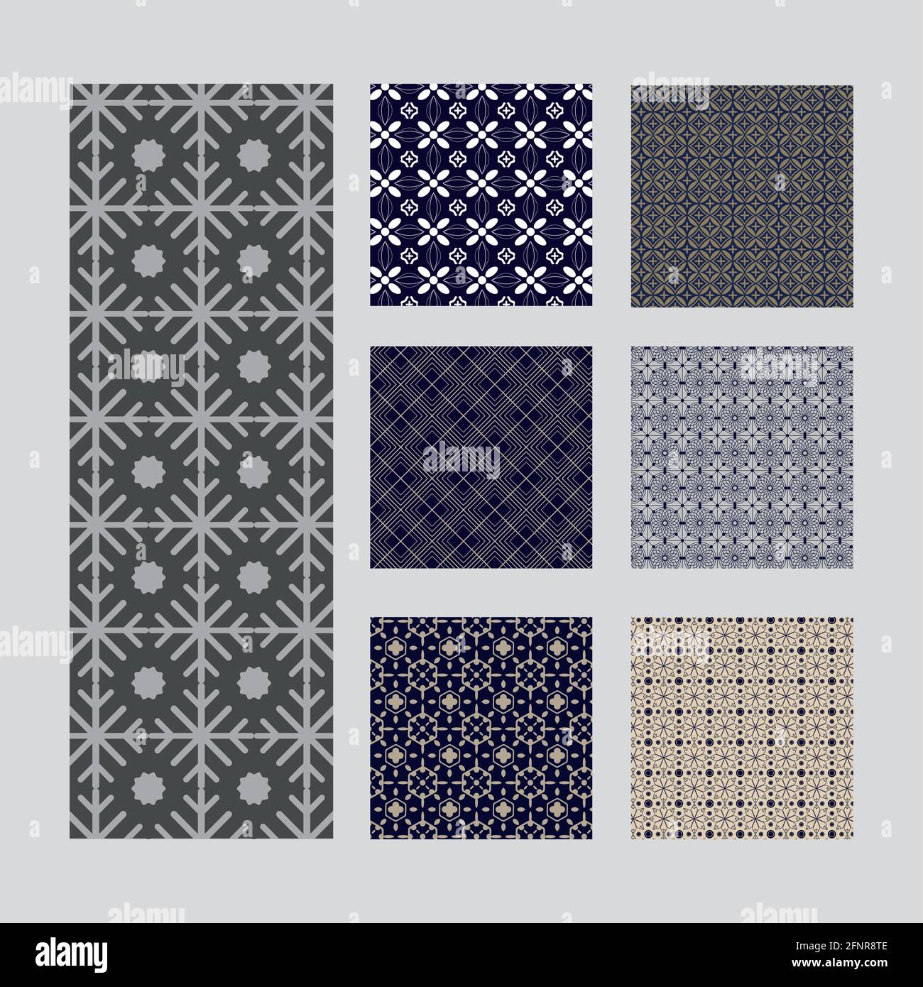 Seven patterns Stock Vector Images - Alamy