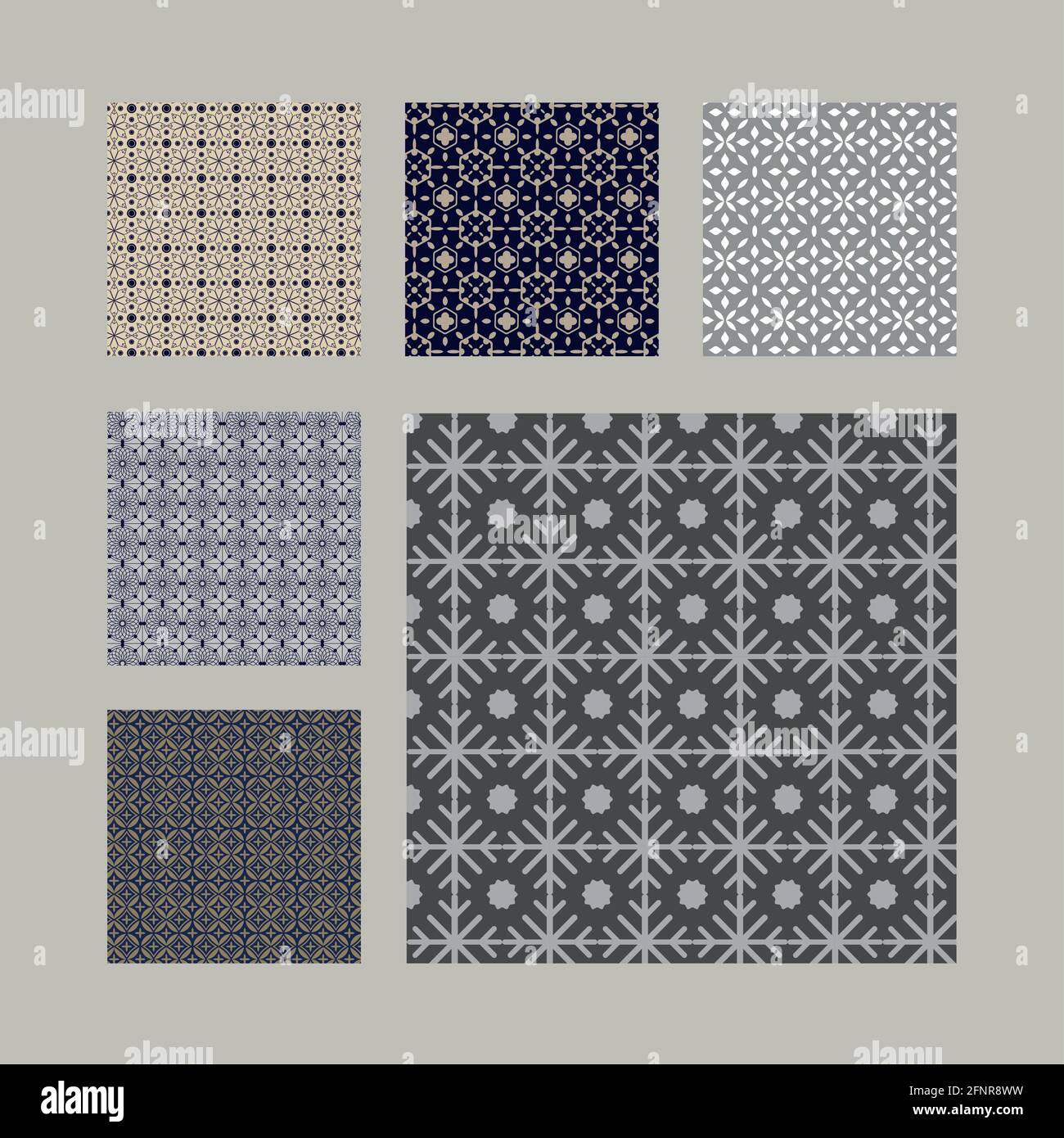 Six patterns Stock Vector Images - Alamy