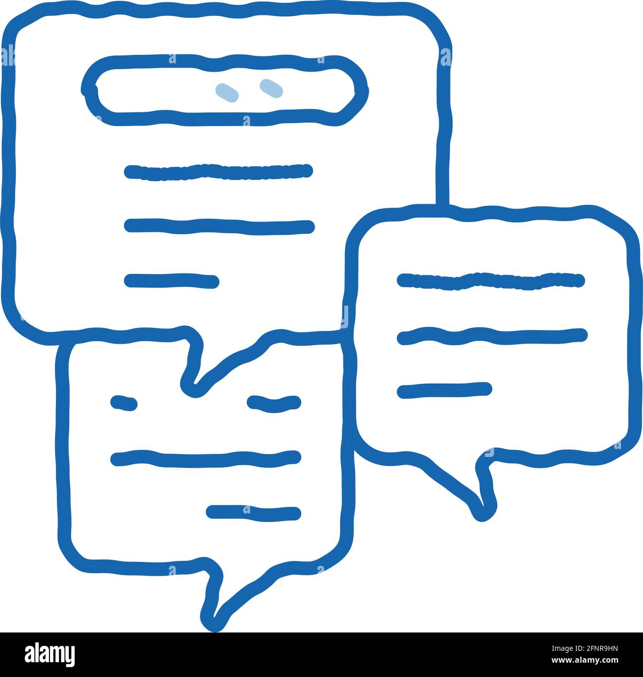communication and chatting administrator doodle icon hand drawn ...