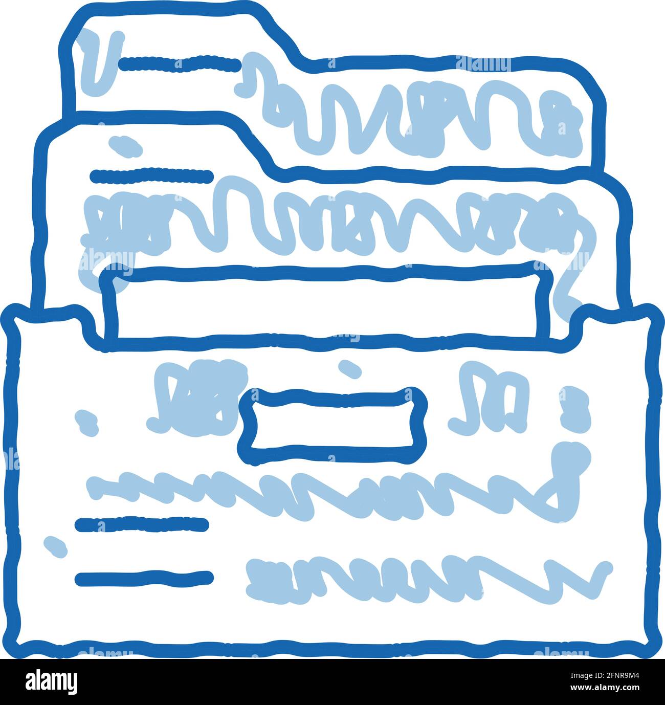 archive folders of administrator doodle icon hand drawn illustration ...