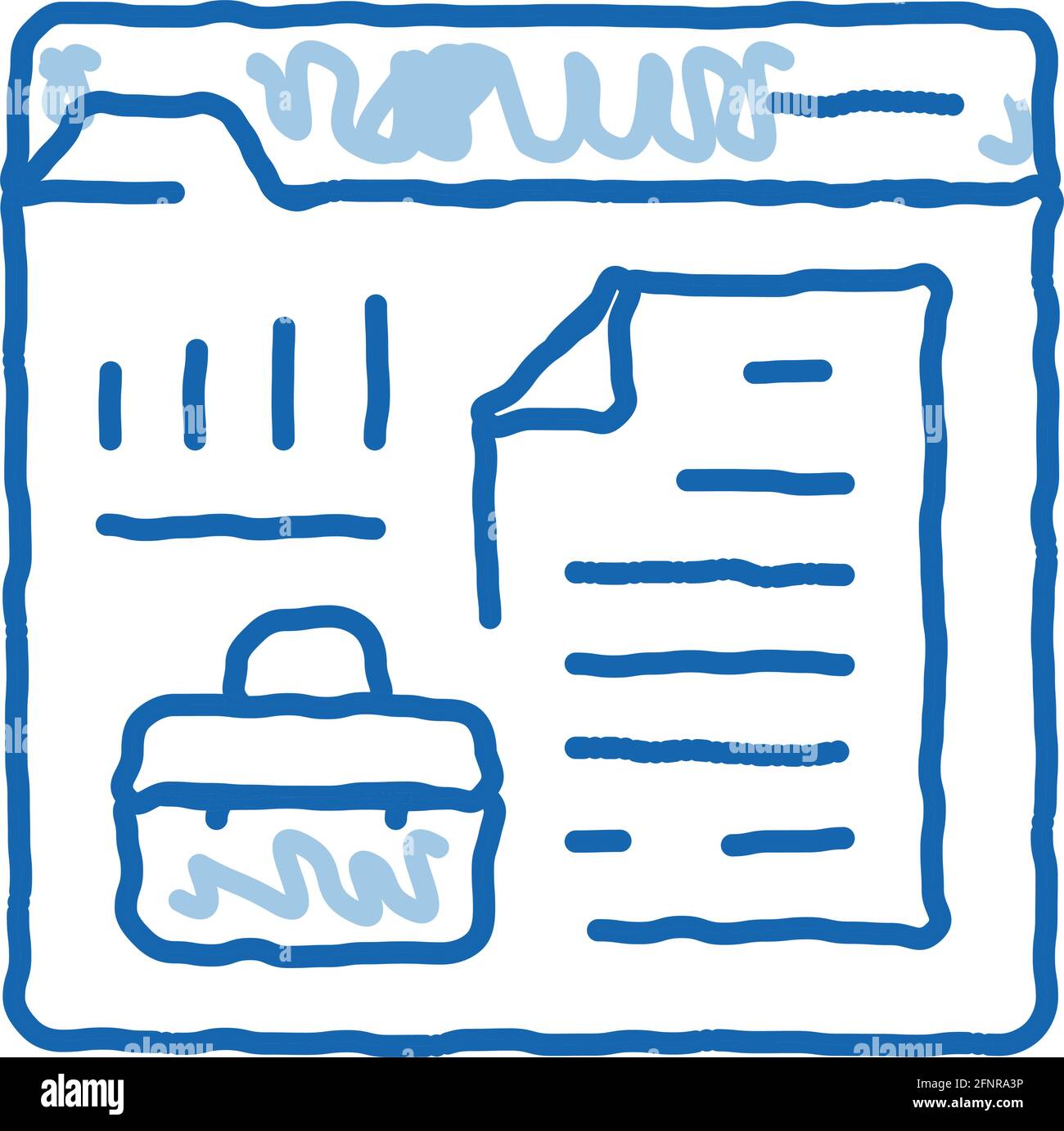 company business case for audit doodle icon hand drawn illustration ...