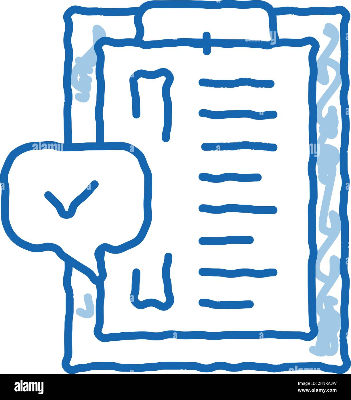 task list of audit doodle icon hand drawn illustration Stock Vector ...