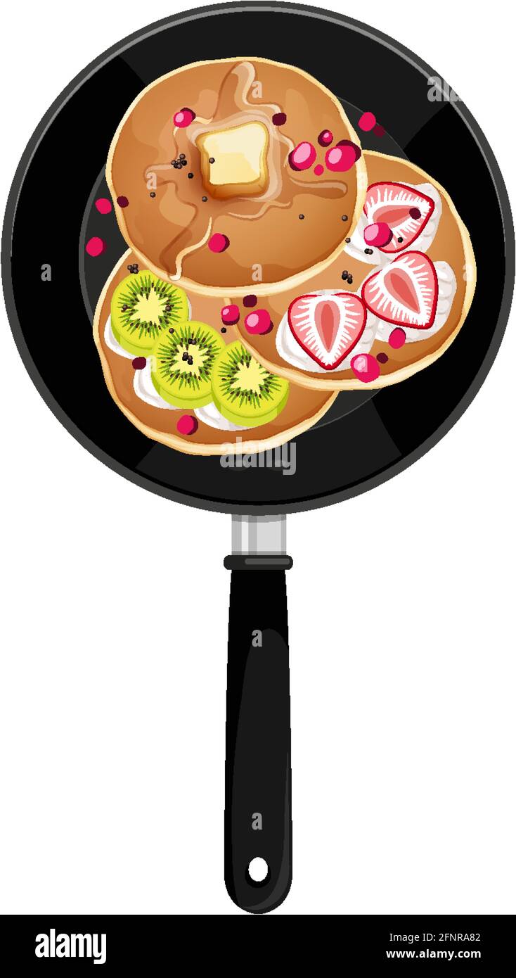 Fruits on pan Stock Vector Images - Alamy