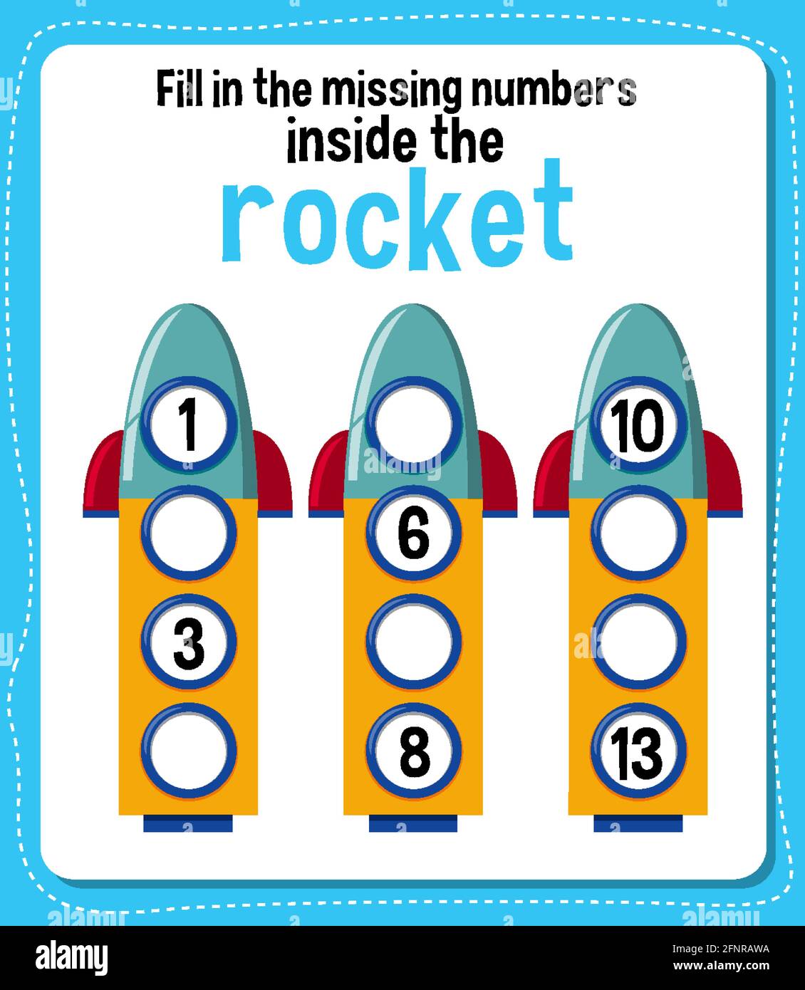 Math count number worksheet illustration Stock Vector Image & Art - Alamy